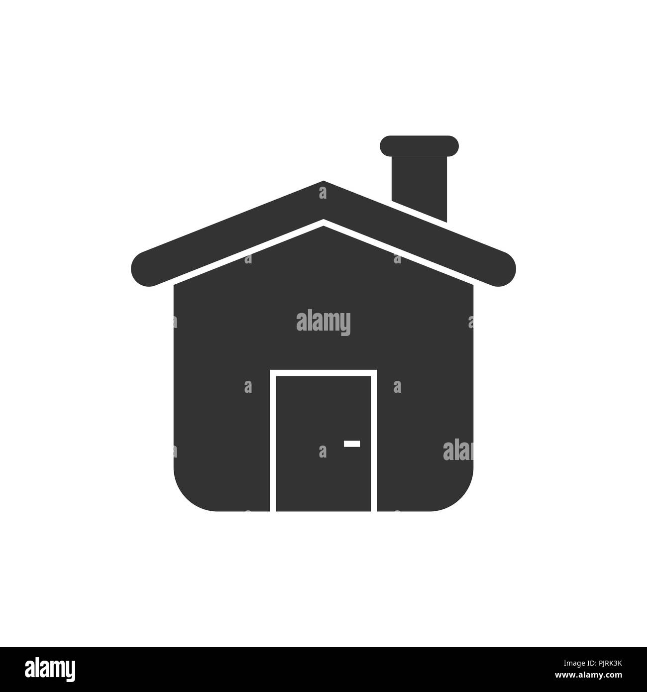 House building icon in flat style. Home apartment vector illustration ...