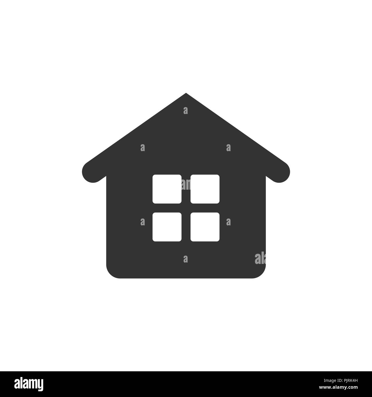 House building icon in flat style. Home apartment vector illustration ...