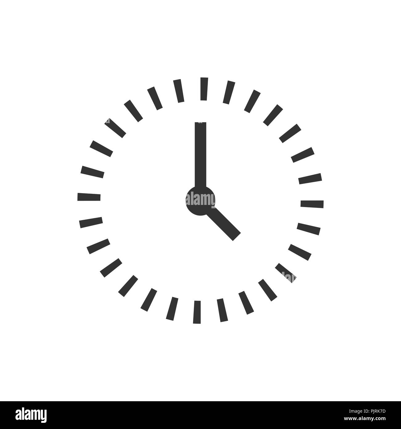 Clock countdown icon in flat style. Time chronometer vector ...