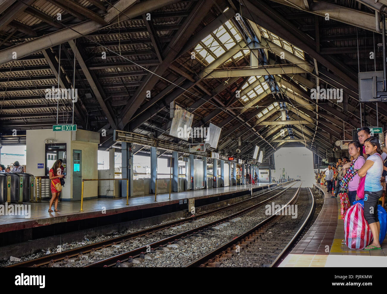 Manila, Philippines - Apr 12, 2017. LRT station in Manila, Philippines ...