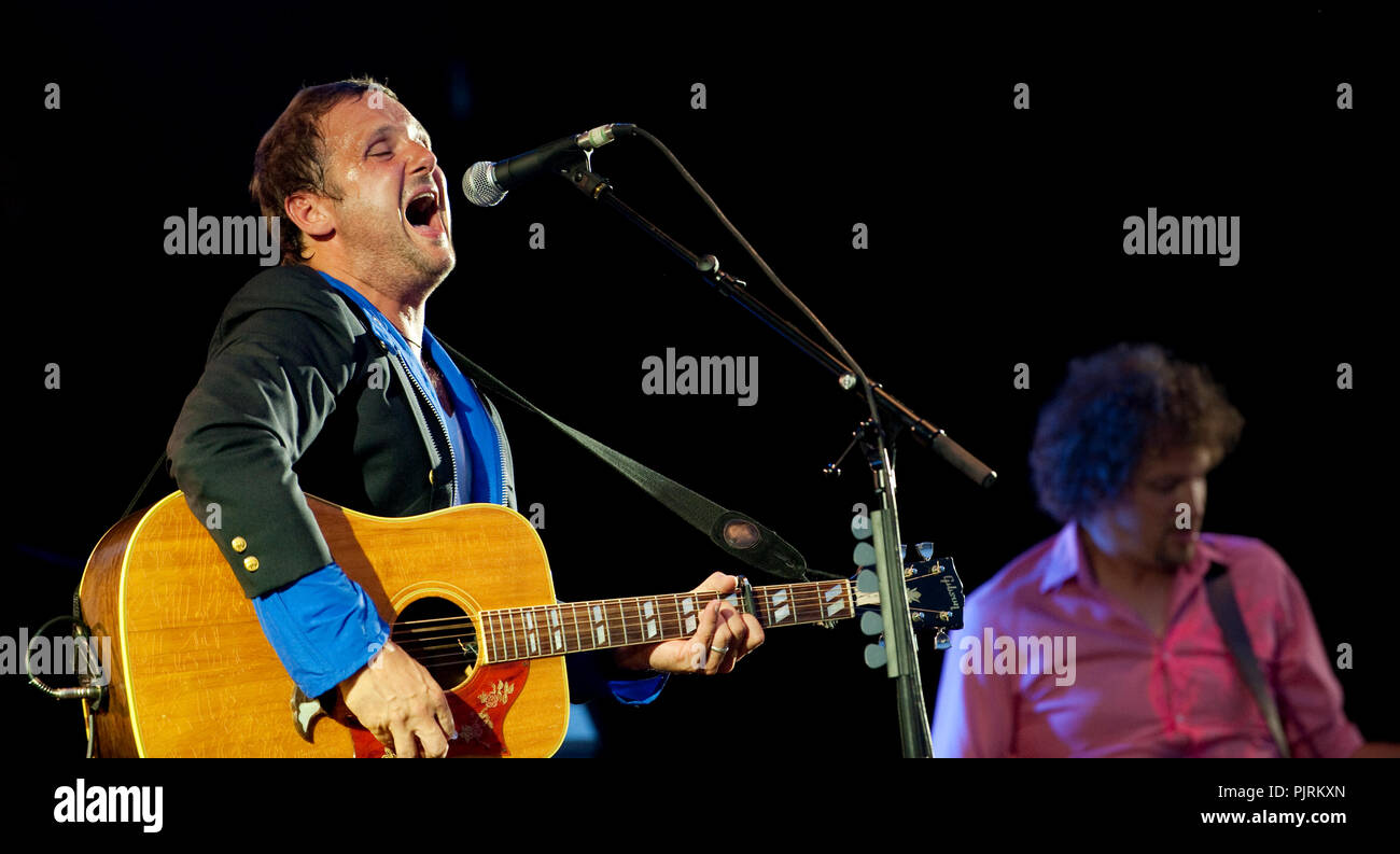 Belgian band Novastar performing at the Suikerrock festival in Tienen ...