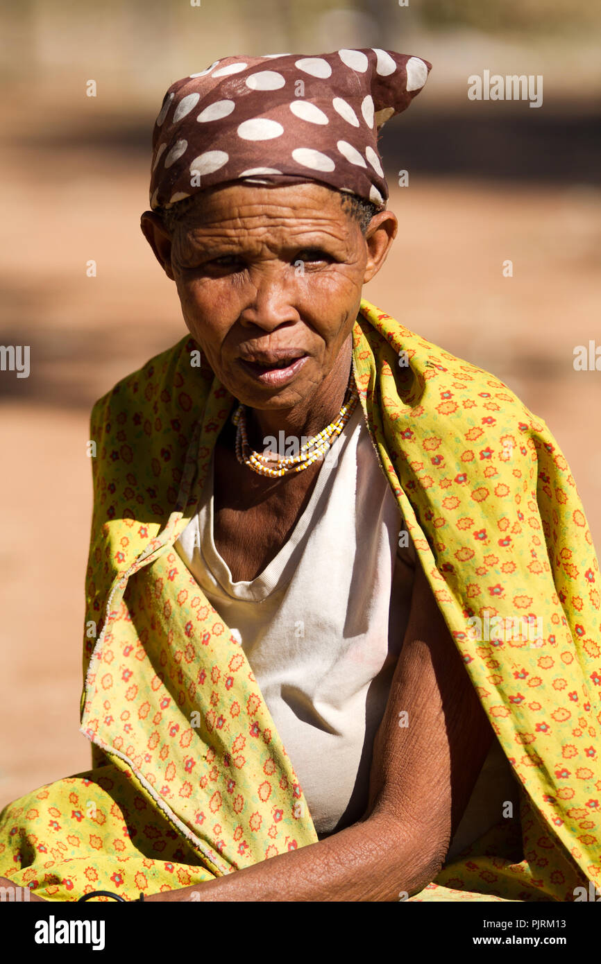 life in a san village in namibia, africa Stock Photo - Alamy