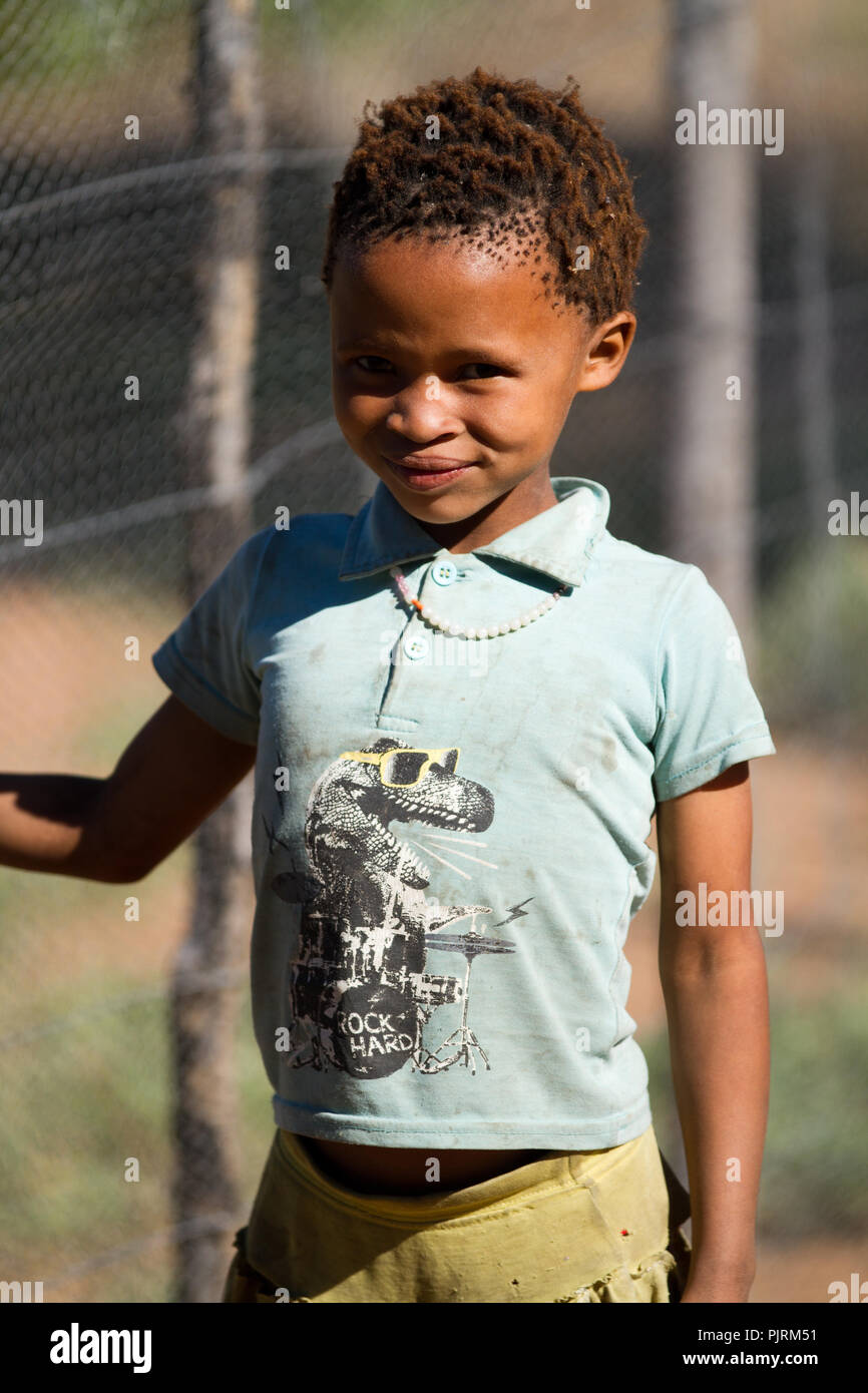 life in a san village in namibia, africa Stock Photo - Alamy