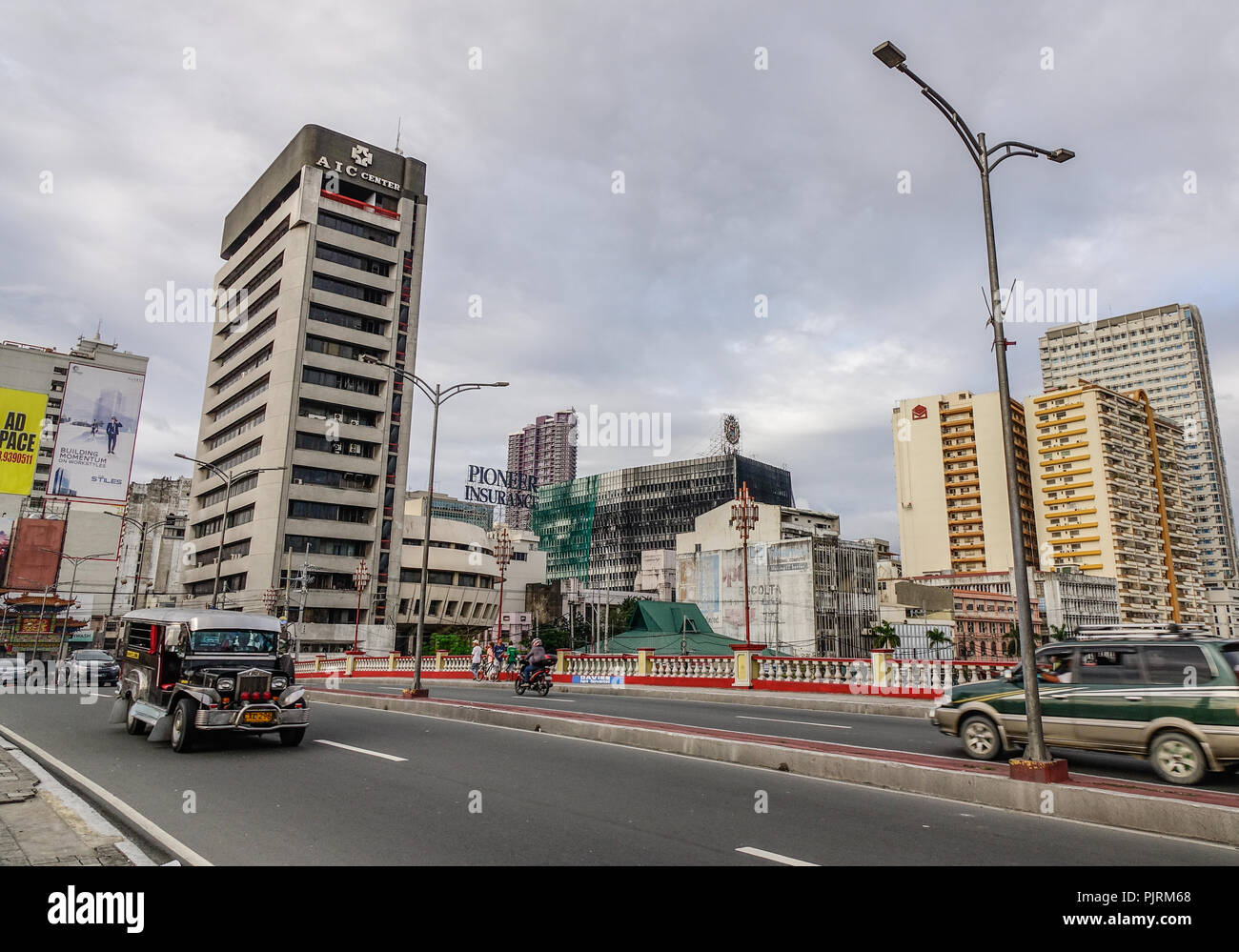 Manila, Philippines - Dec 21, 2015. Street of Manila, Philippines ...
