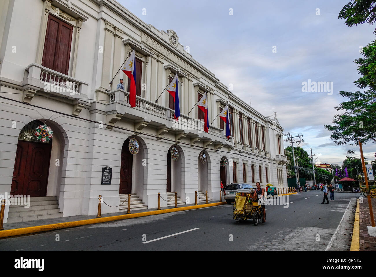 Manila, Philippines - Dec 21, 2015. Old building at Intramuros district ...