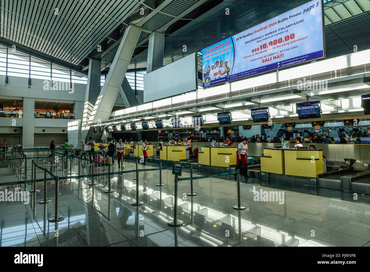 Manila, Philippines - Dec 21, 2015. Interior of NAIA Airport in Manila ...