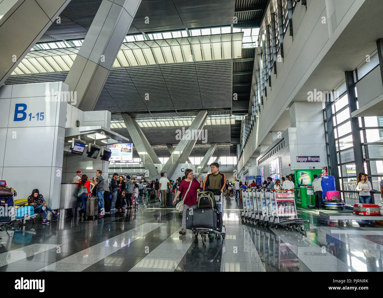 Manila, Philippines - Dec 21, 2015. Interior of NAIA Airport in Manila ...