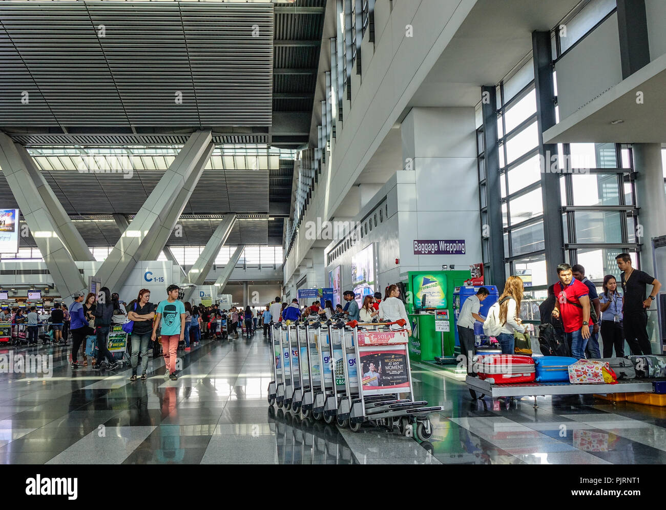 Manila, Philippines - Dec 21, 2015. Interior of NAIA Airport in Manila ...