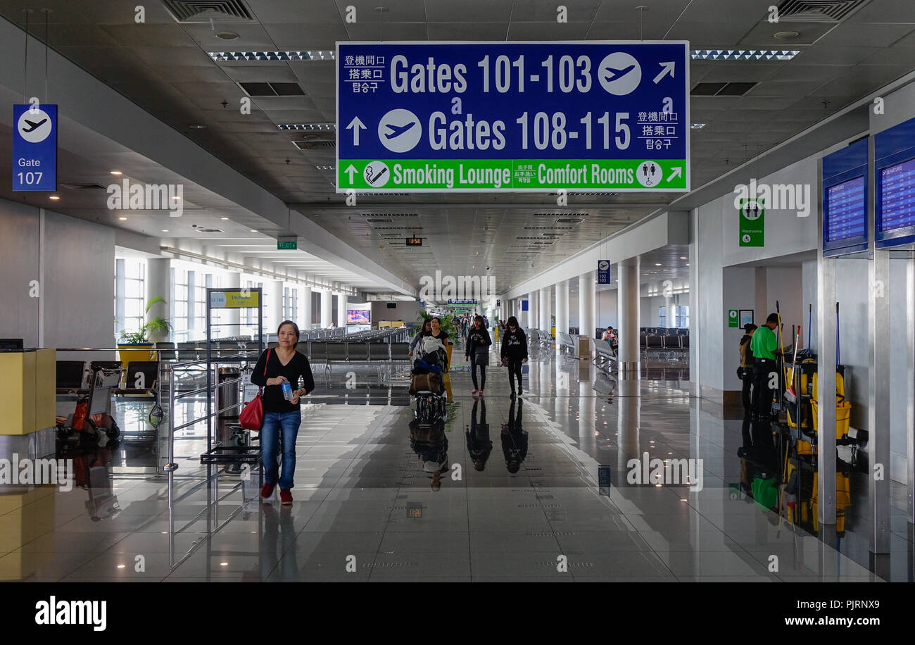 Manila, Philippines - Dec 21, 2015. Interior of NAIA Airport in Manila ...