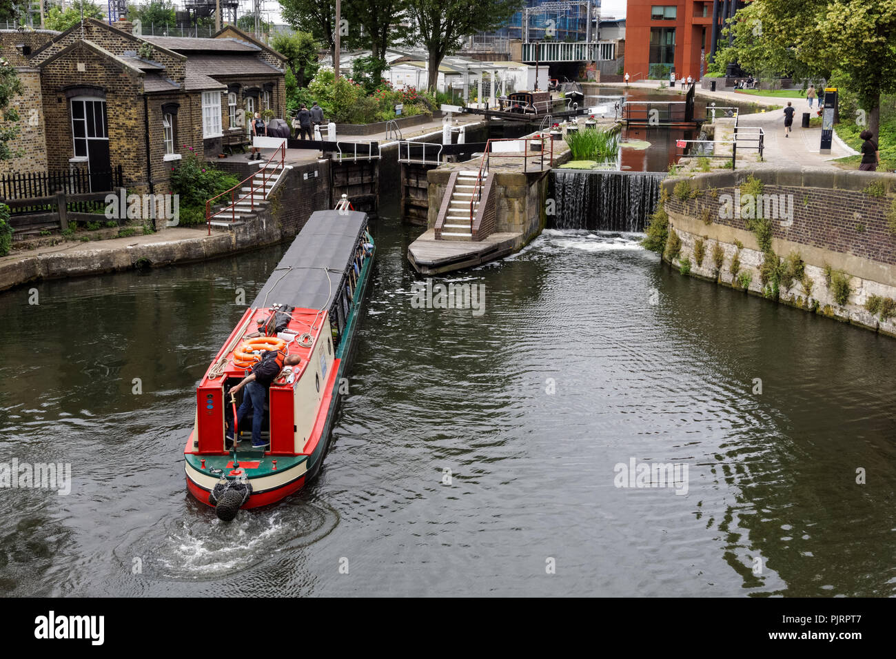 St Pancras Lock on the Regent's Canal at King's Cross, London England ...