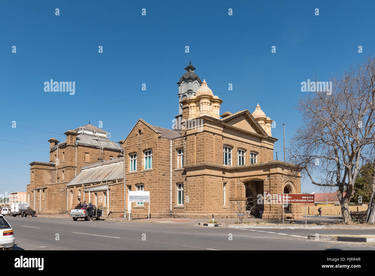 KROONSTAD. SOUTH AFRICA, JULY 30, 2018: A street scene, with the ...