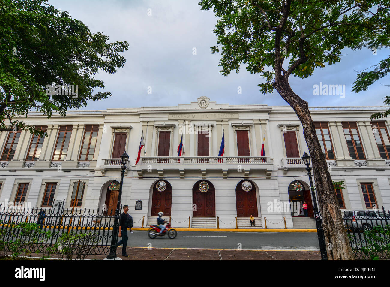 Manila, Philippines - Dec 21, 2015. Old building at Intramuros district ...