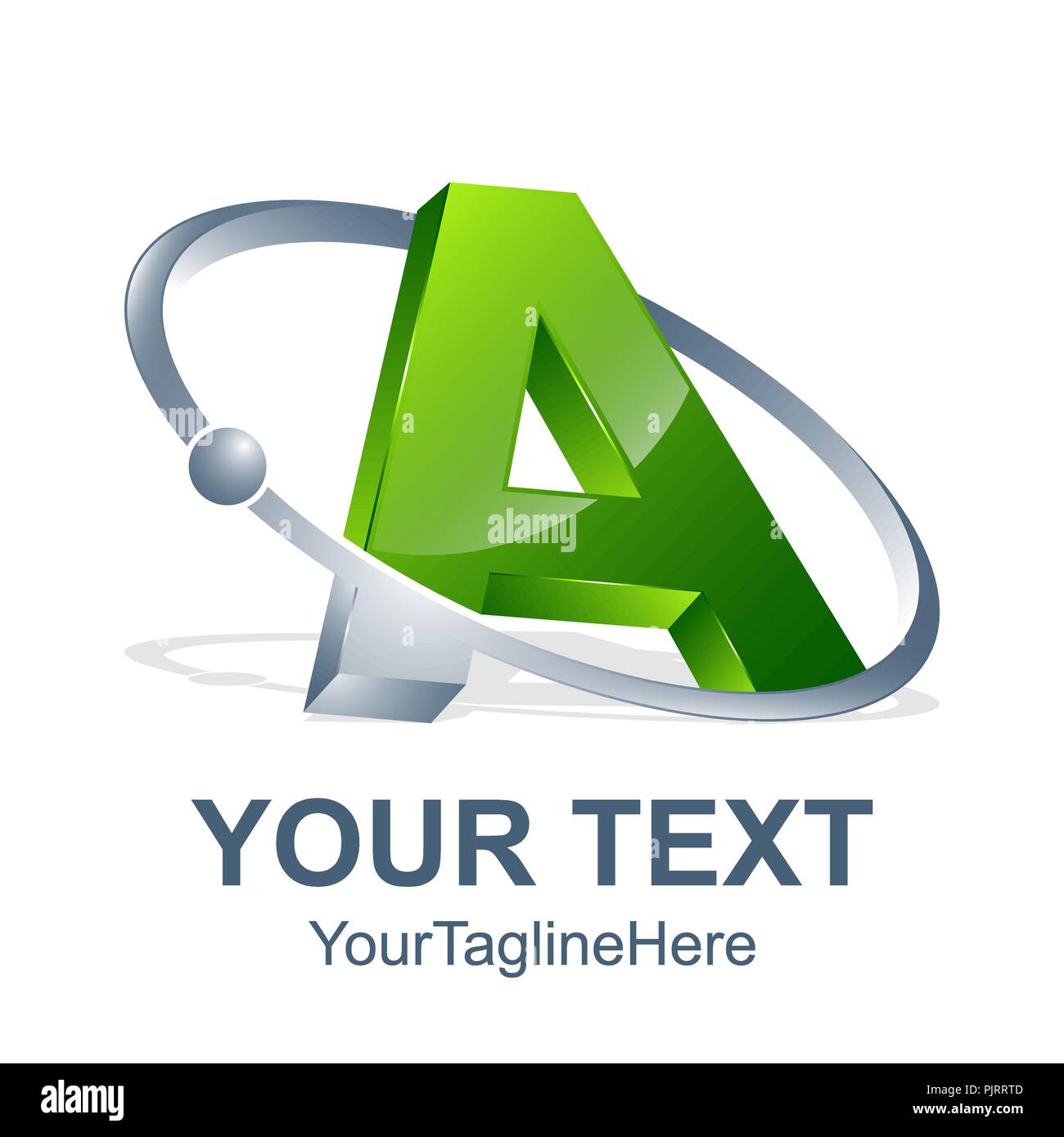 3d abstract Letter A logo design template elements. abstract letter A ...