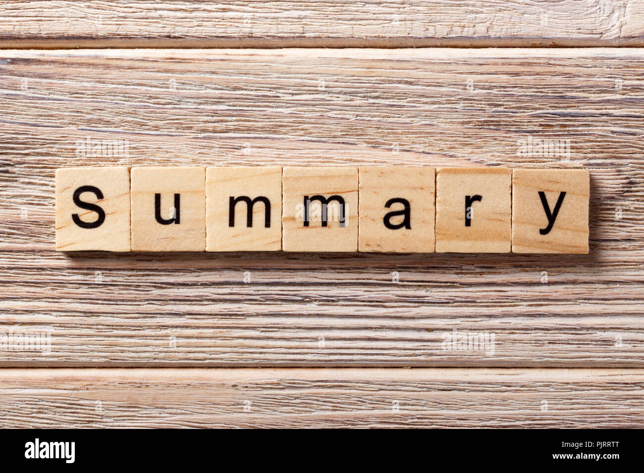 Summary hi-res stock photography and images - Alamy