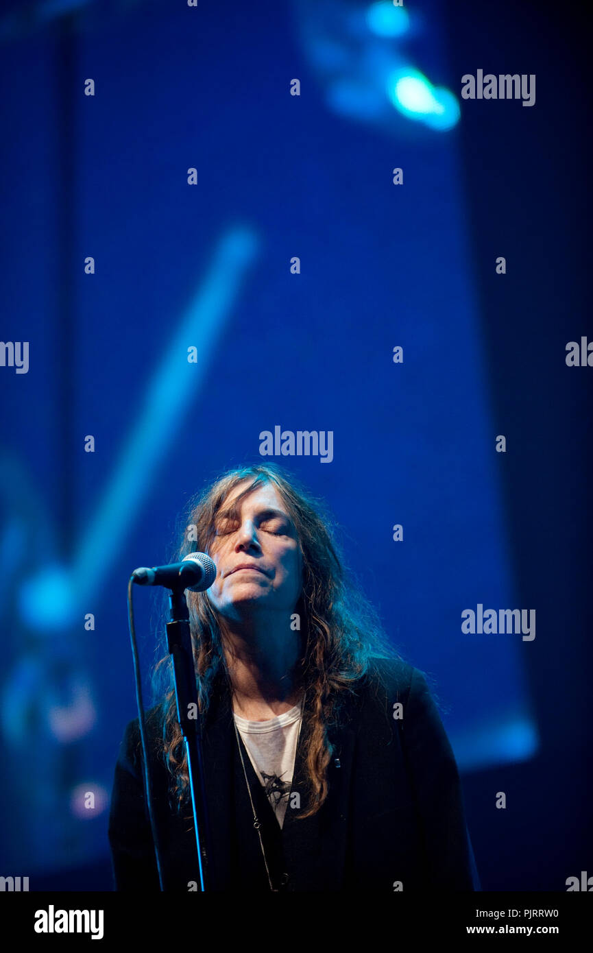 American singer-songwriter Patti Smith in concert at the Sinner's Day ...
