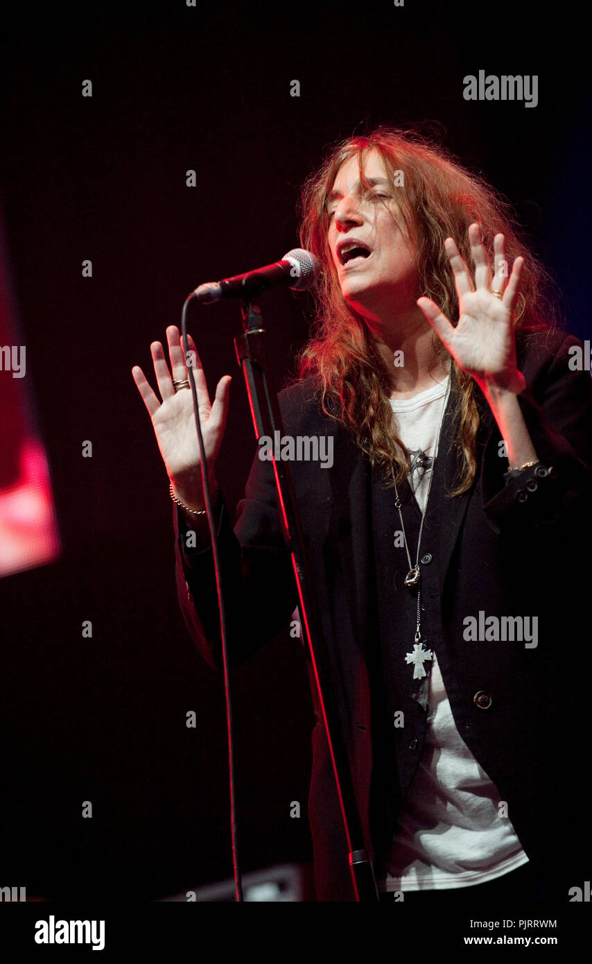 American singer-songwriter Patti Smith in concert at the Sinner's Day ...