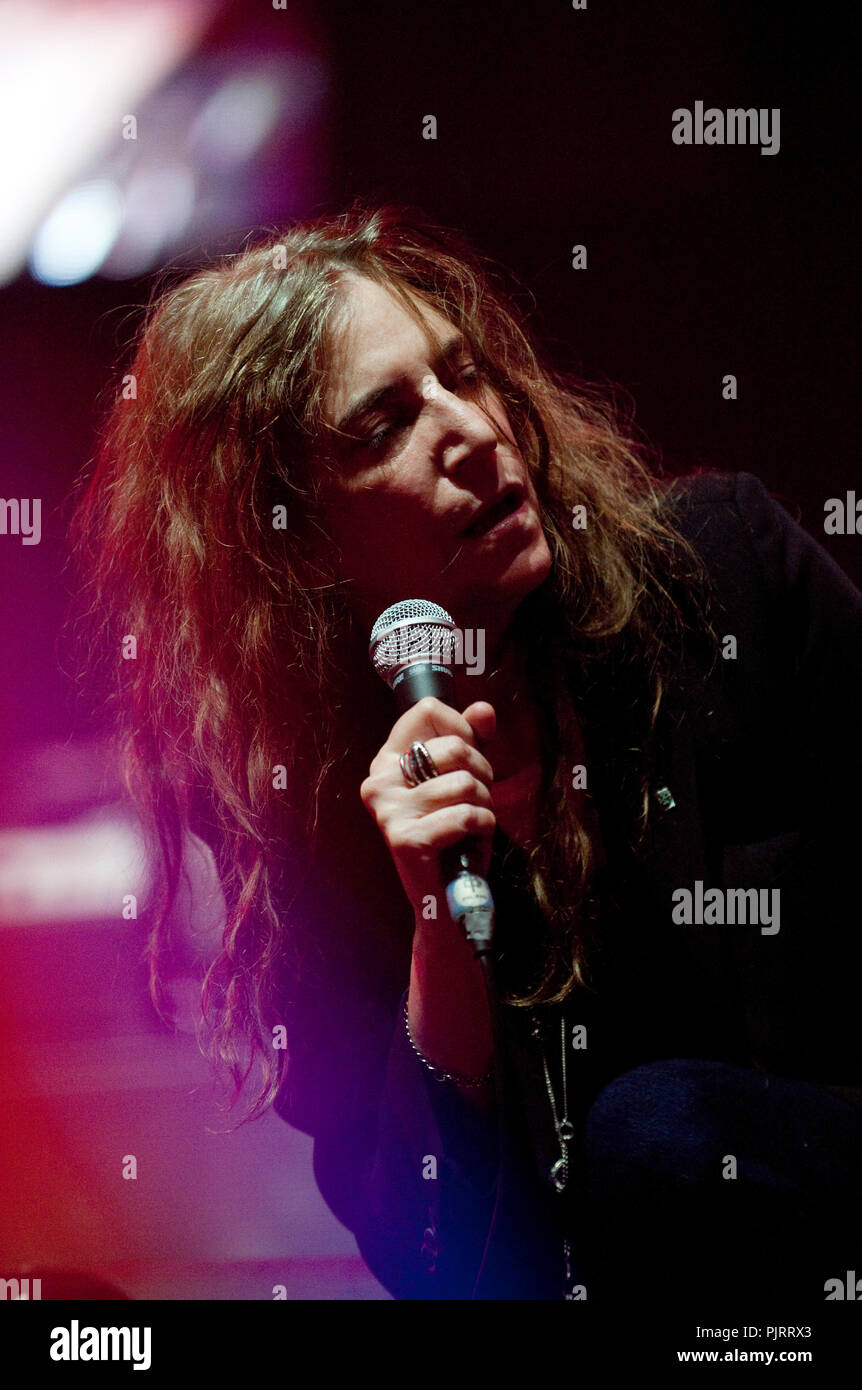 American singer-songwriter Patti Smith in concert at the Sinner's Day ...
