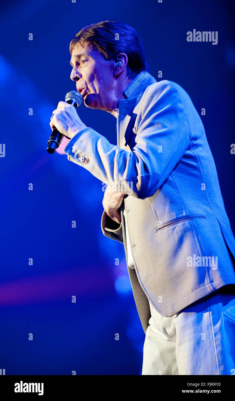 Flemish singer Paul Severs in concert at the Schlagerfestival in ...