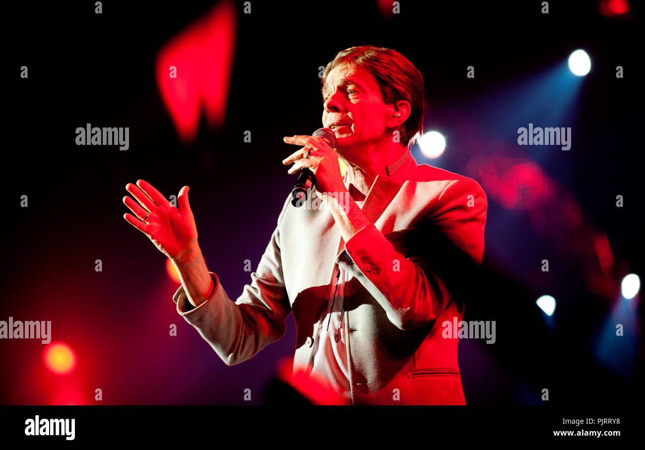 Flemish singer Paul Severs in concert at the Schlagerfestival in ...
