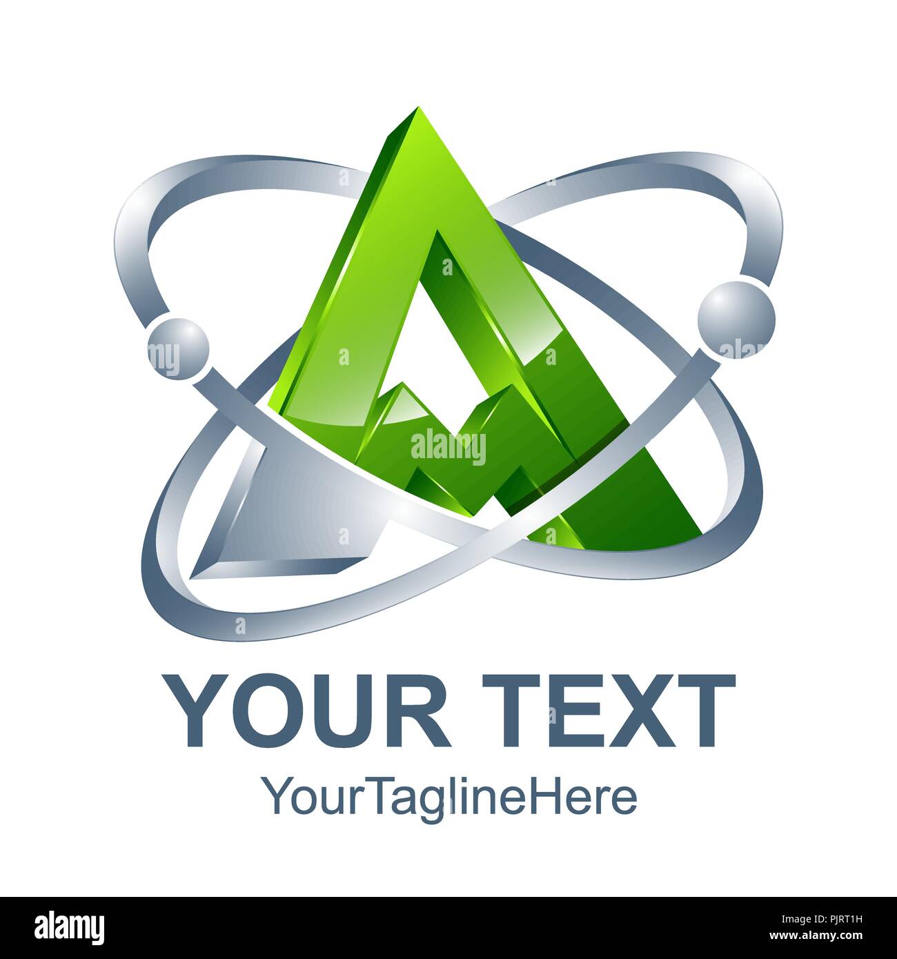 3d abstract Letter A logo design template elements. abstract letter A ...