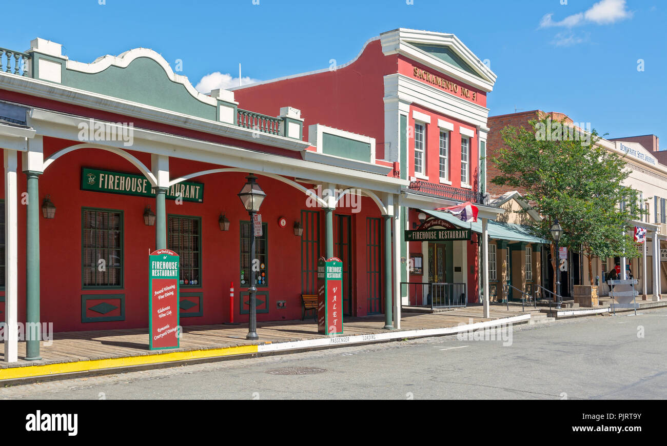 California, Old Sacramento, The Firehouse Restaurant, building circa ...