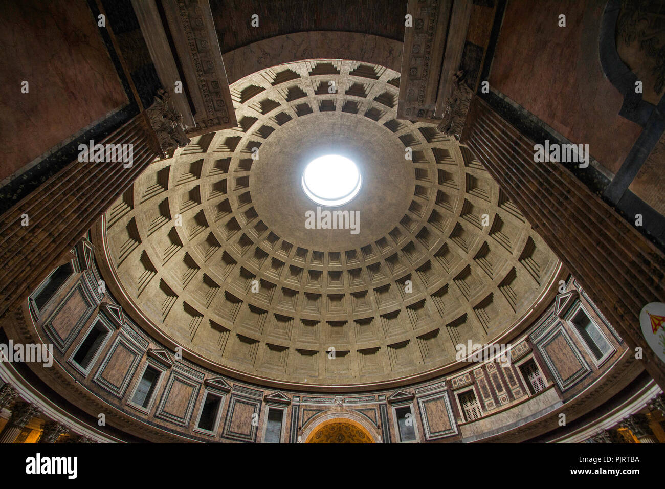 Ancient Pantheon in Rome, Italy, inside view Stock Photo - Alamy