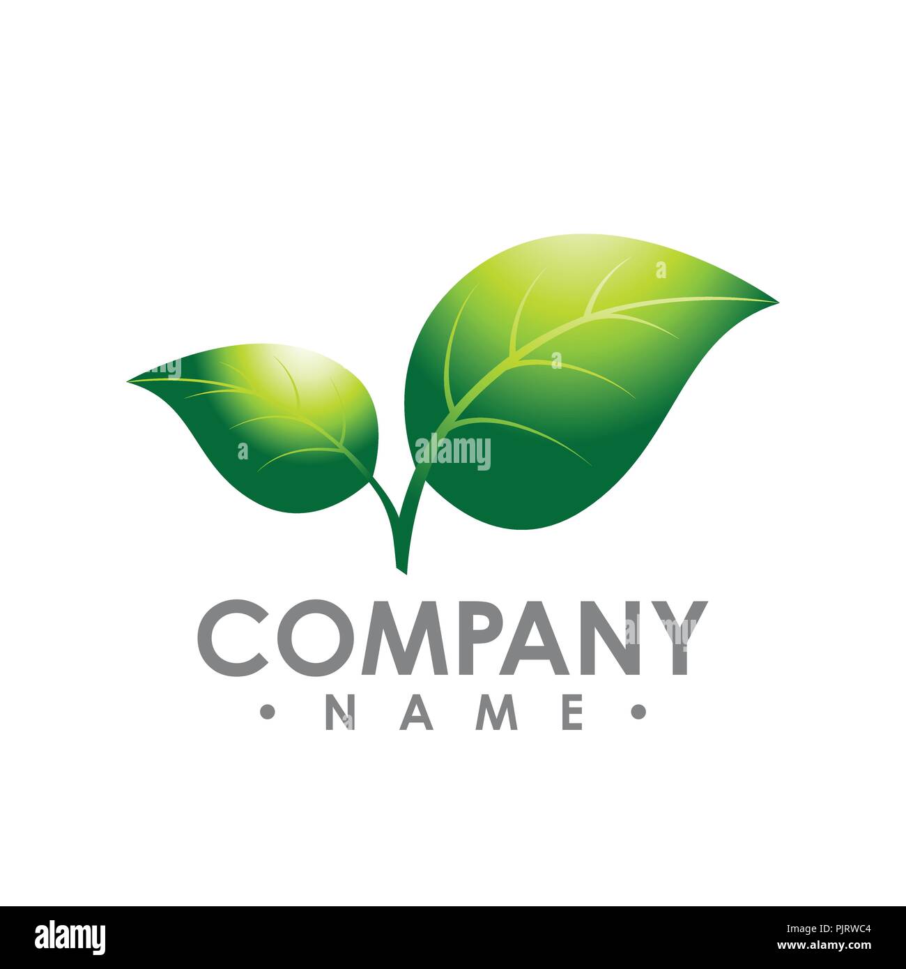 vector logo concept illustration. Leafs logo. Abstract sign. Vector ...