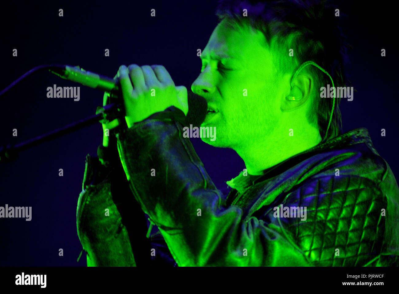 Concert of the British band Radiohead in Forest National, Brussels ...