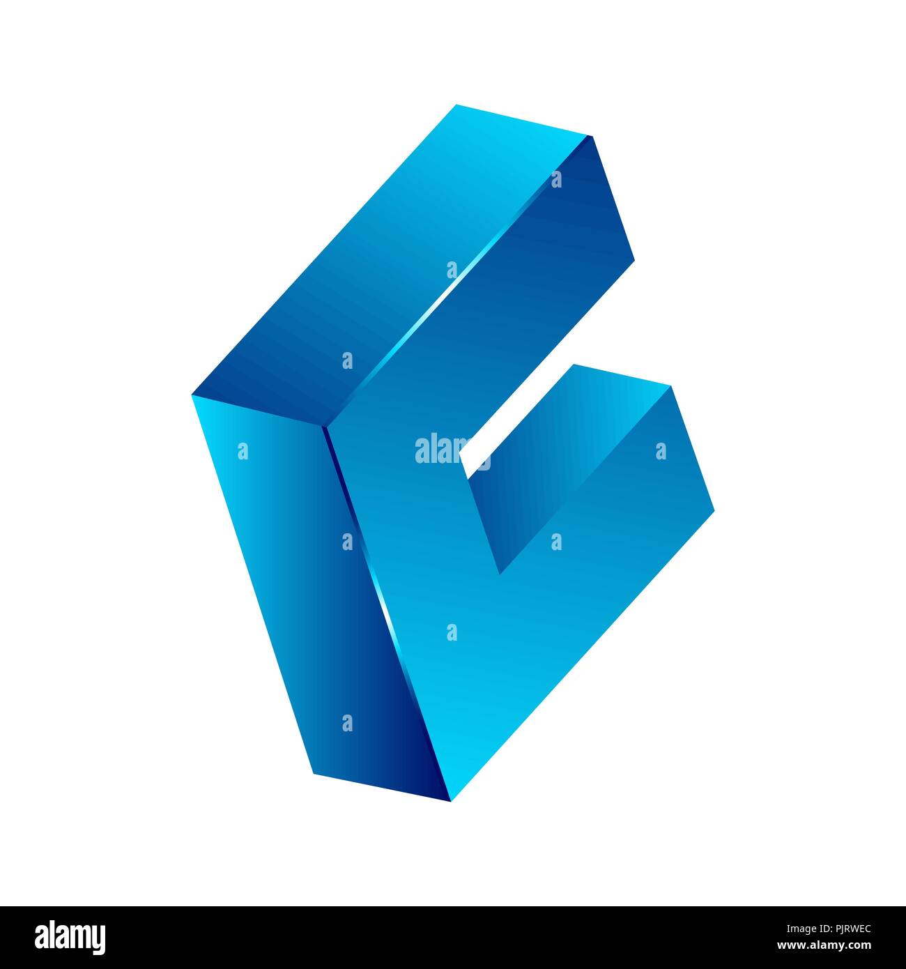 Abstract 3d square logo design, Corner geometric shape, symmetric ...