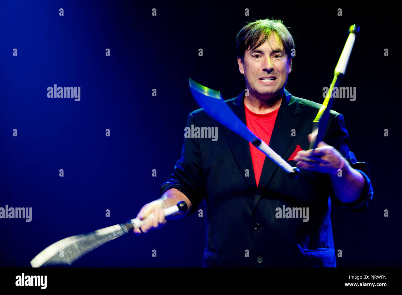 American juggler Michael Carey Goudeau in Leuven (Belgium, 24/09/2010 ...