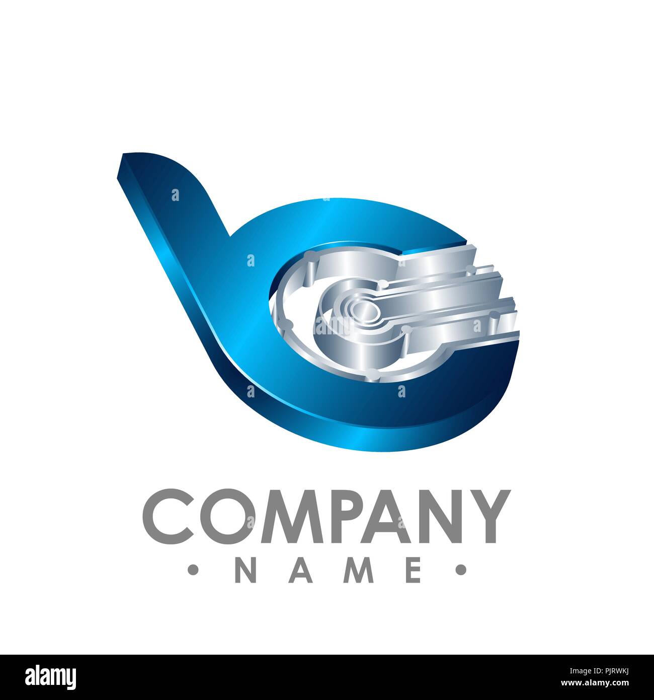 3d Letter B icon. Technology Smart logo, computer and data related ...