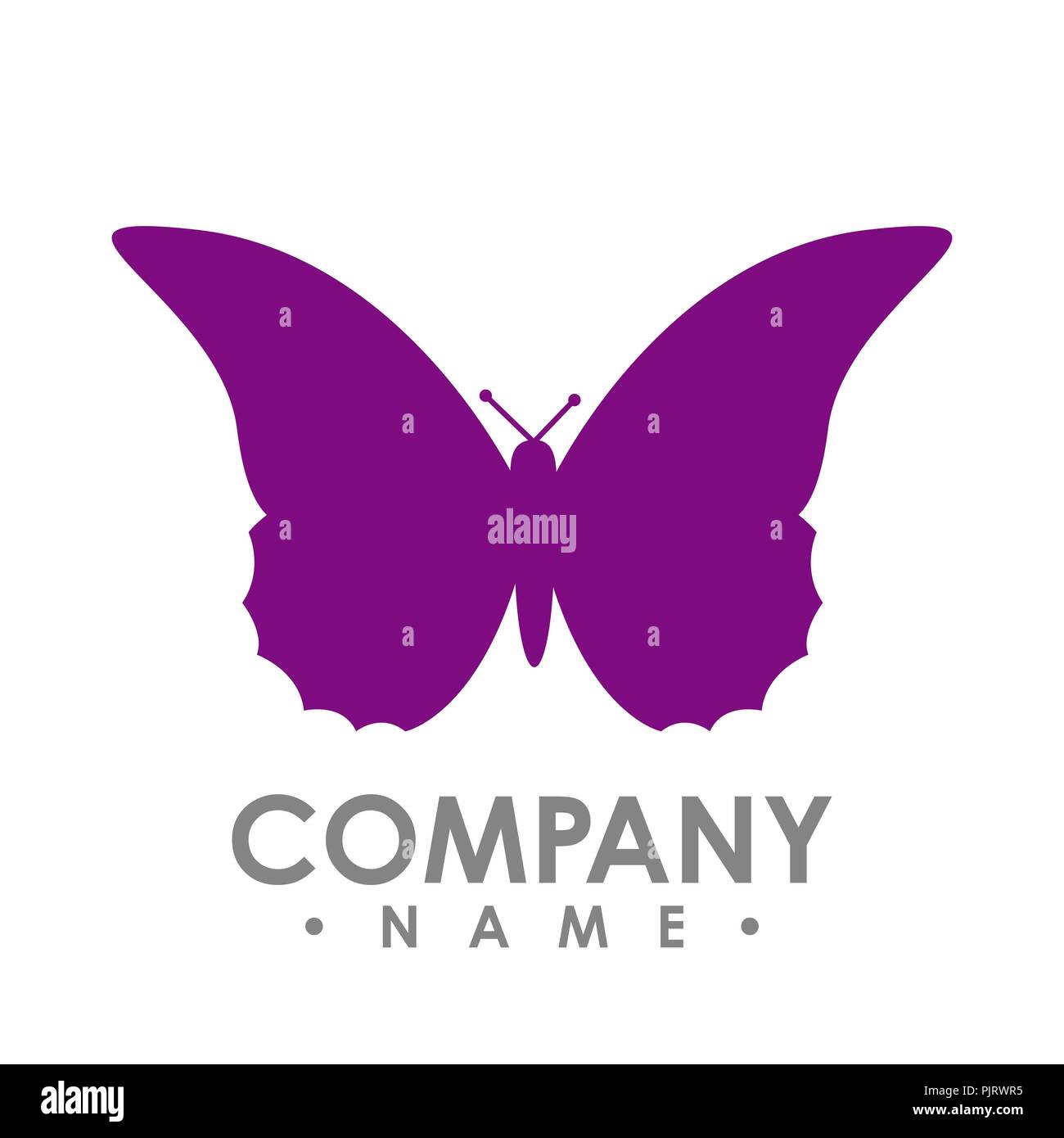 Vector simple abstract butterfly. Butterfly icon vector isolated on ...
