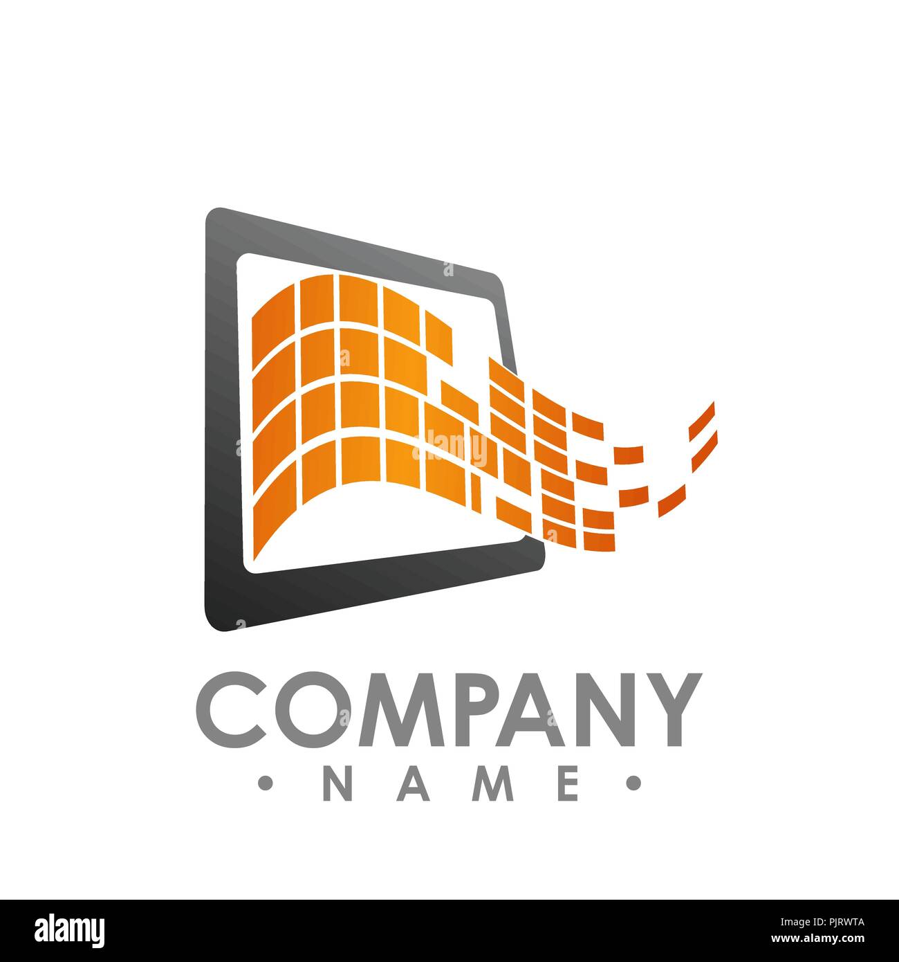 Mobile Phone App Center Logo Design Template Vector Stock Vector Image ...