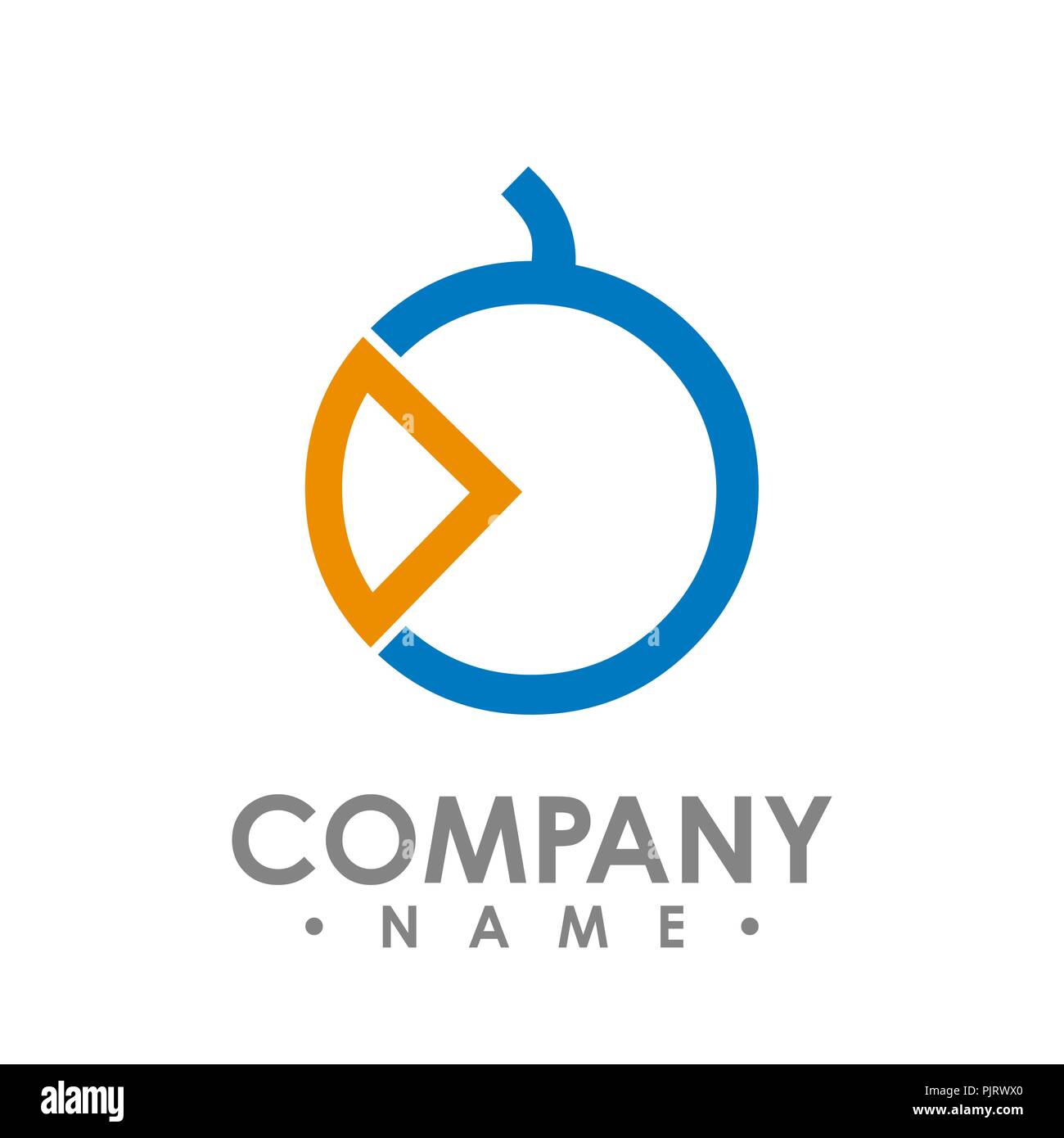 Vector circle ring logo design. Abstract circle logo template. Round ...