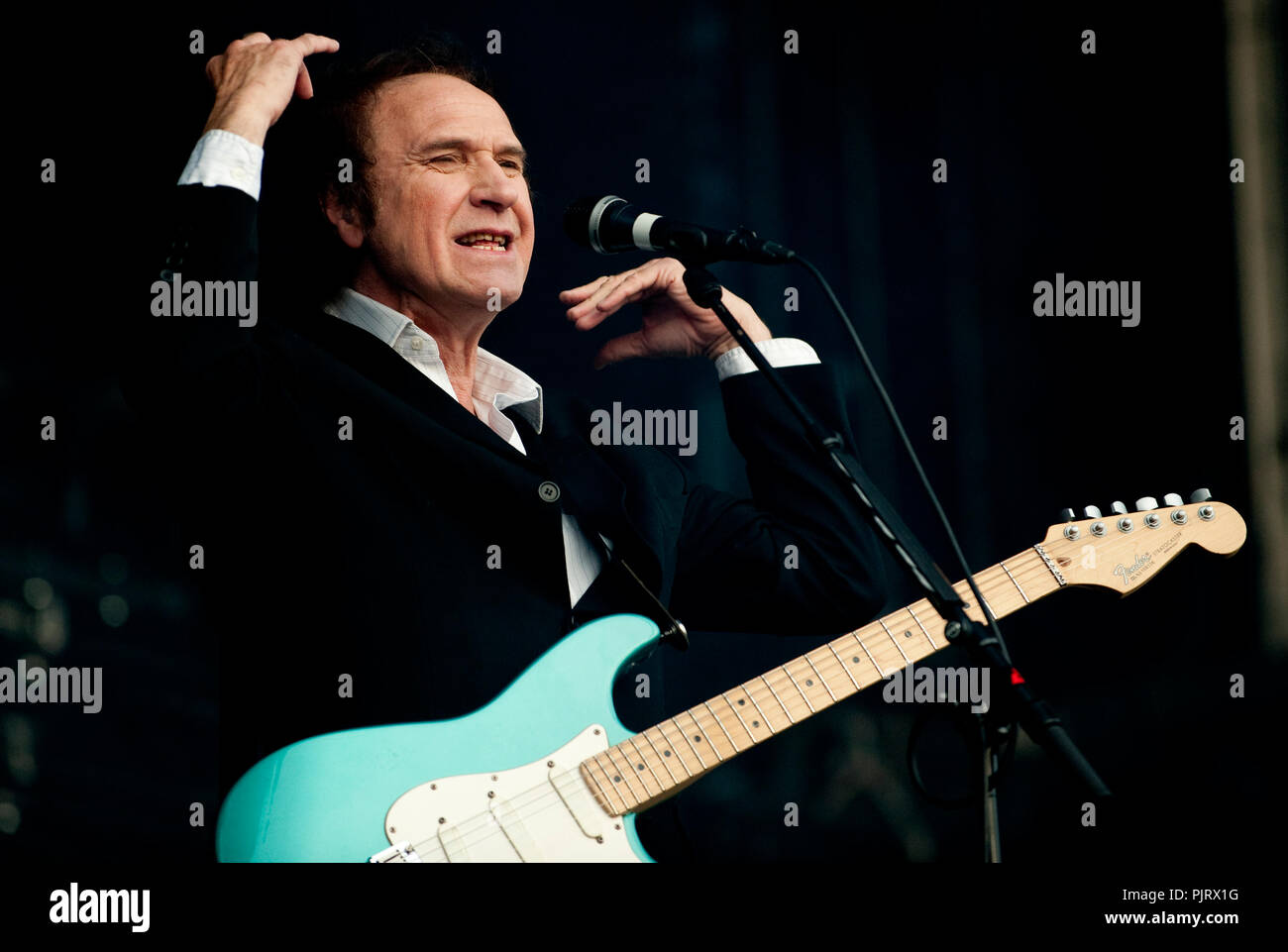 English rock musician Ray Davies at the Lokerse Feesten festival in ...