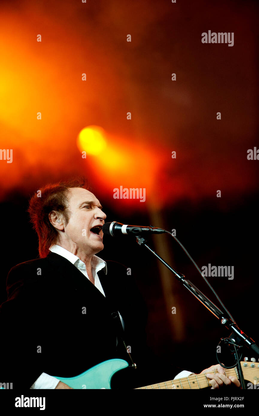 English rock musician Ray Davies at the Lokerse Feesten festival in ...