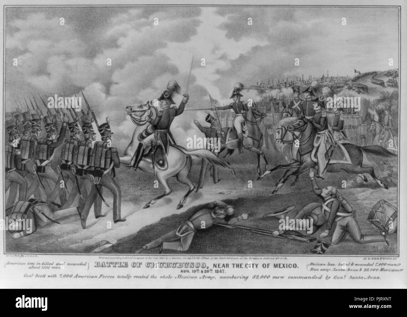 Batalla de Churubusco-19 y 20 de agosto de 1847 Stock Photo - Alamy