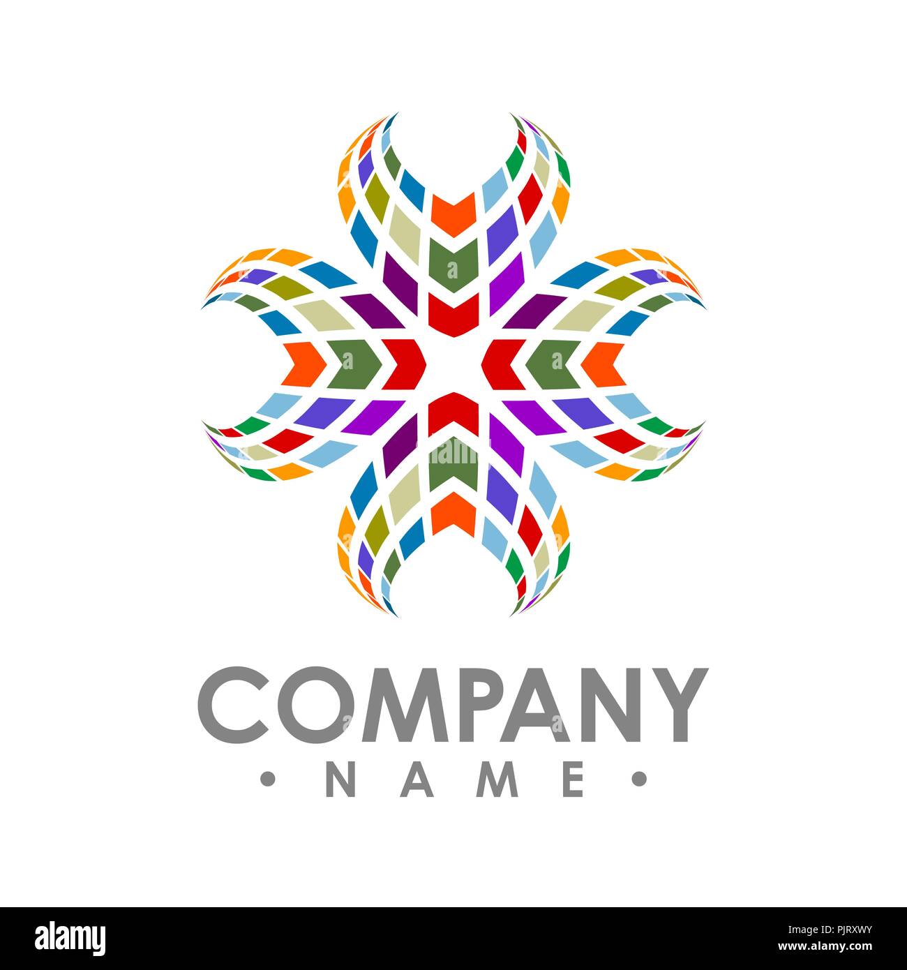 Abstract Square Logo Simple Abstract Square Shape Logo Design Template