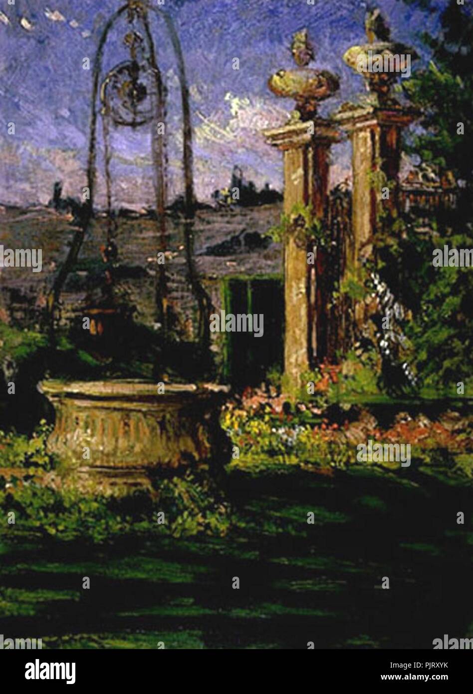 Beckwith James Carroll In the Gardens of the Villa Palmieri Stock Photo ...