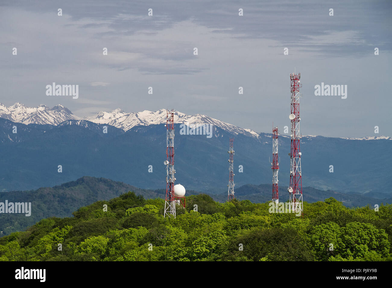 Telecom tower background hi-res stock photography and images - Alamy