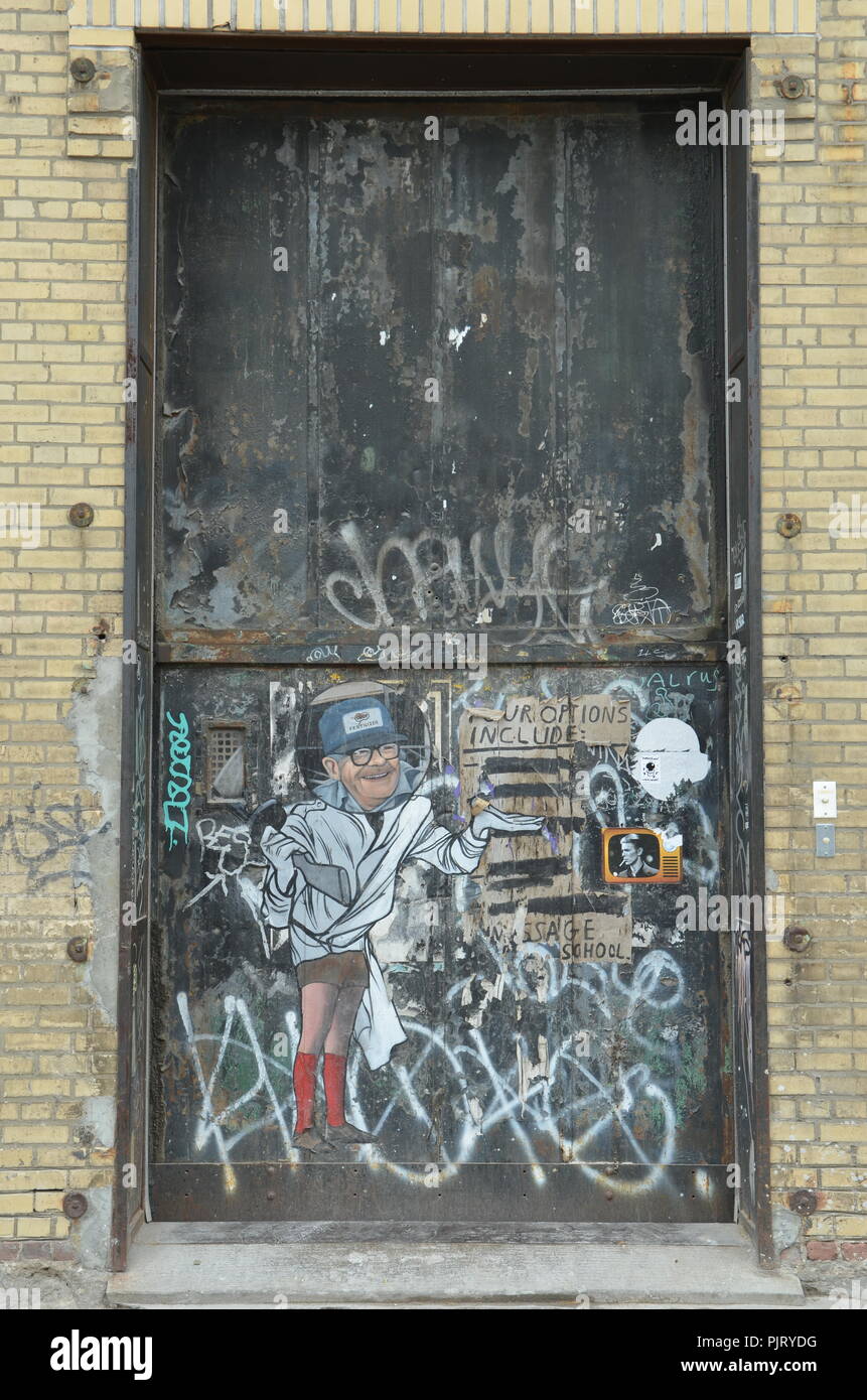 Mural art at East Williamsburg in Brooklyn. The Bushwick Collective has ...