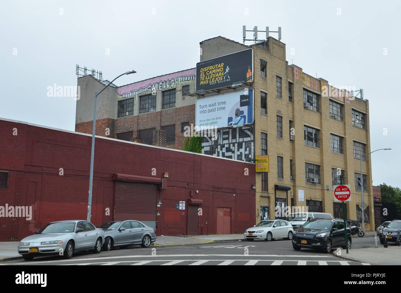 Mural art at East Williamsburg in Brooklyn. The Bushwick Collective has ...
