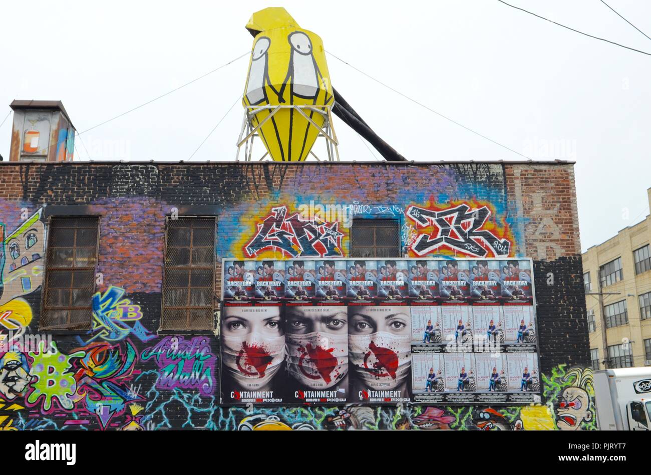 Mural art at East Williamsburg in Brooklyn. The Bushwick Collective has ...