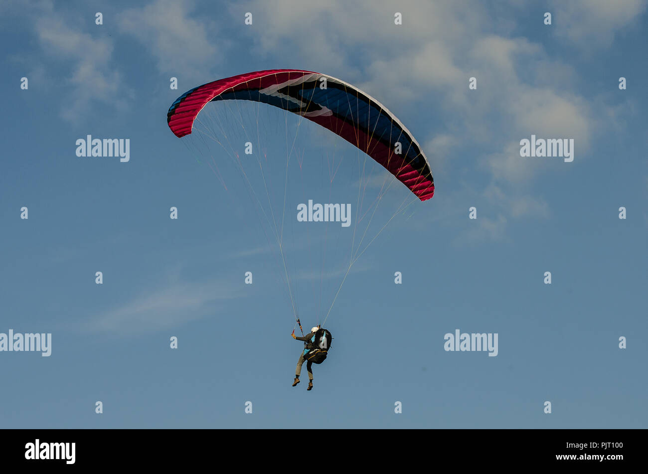 The paraglider is an effective aircraft hi-res stock photography and ...