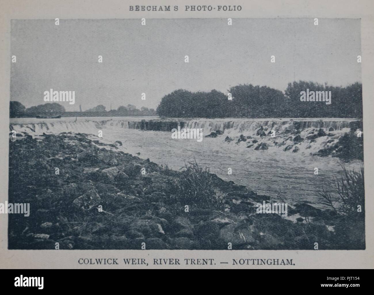 Beecham's Photo-Folio, Colwick Weir, River Trent, Nottingham Stock ...