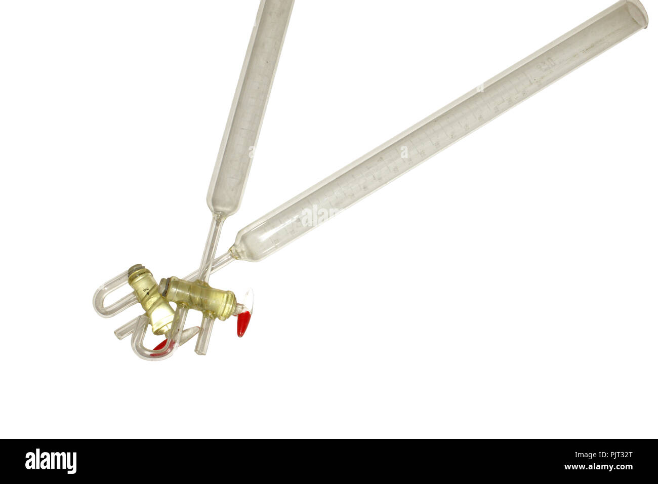 high-precision laboratory instruments: burets with glass double oblique ...