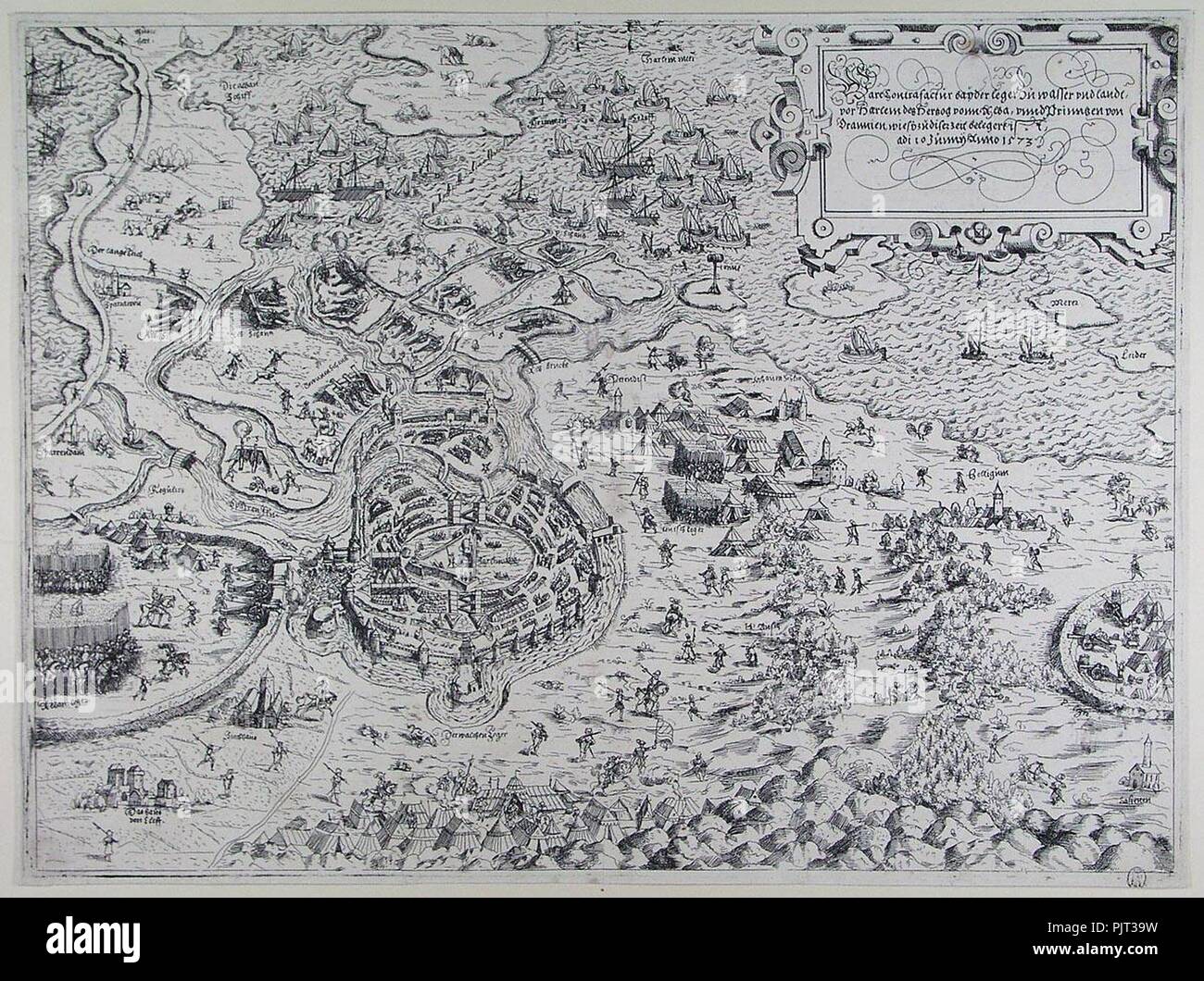Beleg van Haarlem in 1573 - Siege of Haarlem in 1573 (Frans Hogenberg ...