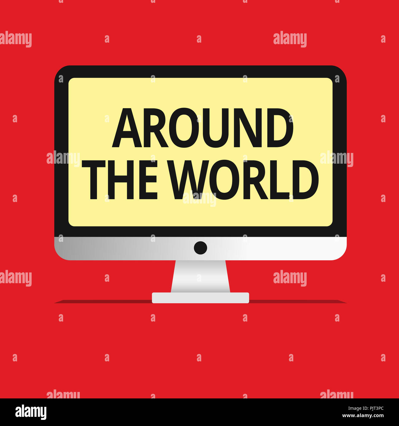 Text sign showing Around The World. Conceptual photo saying that ...