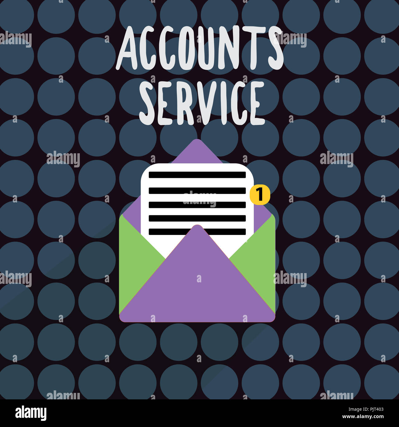 Text sign showing Accounts Service. Conceptual photo accessing list of ...
