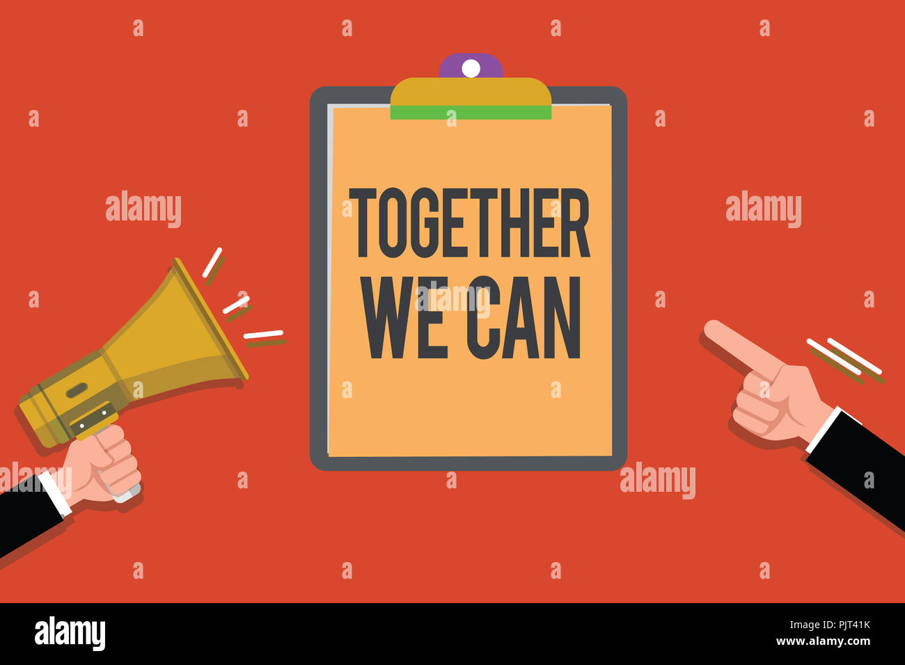 Text sign showing Together We Can. Conceptual photo unity can makes ...
